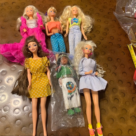 Mattel | Toys | Vintage Barbie Dolls All American Reebok Indian 8s 90s ...